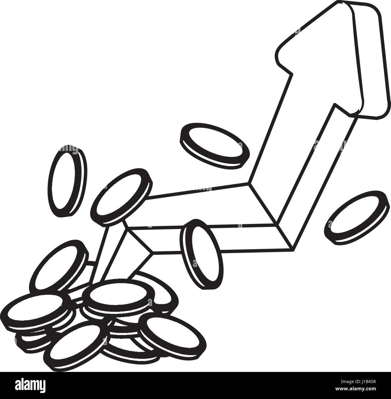 Arrow up increase Stock Vector Image & Art - Alamy