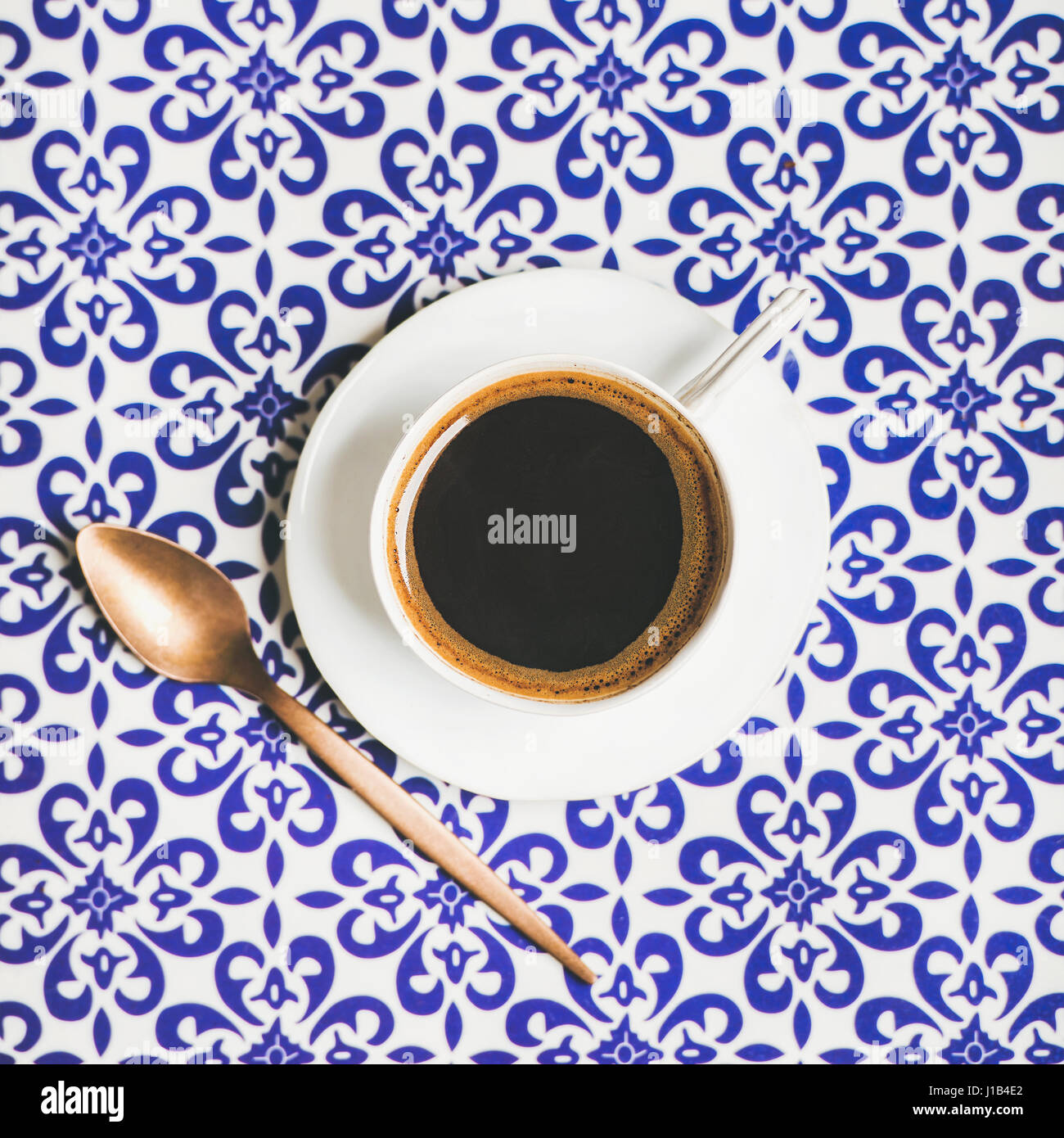 Cup of black Turkish or Eastern style coffee, square crop Stock Photo ...