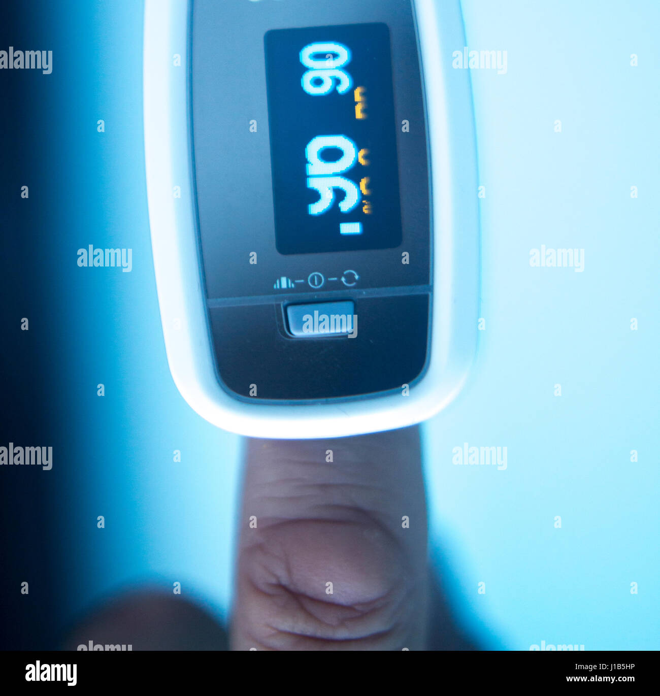 Blood pressure finger resting pulse monitor used to take heart rate and ...