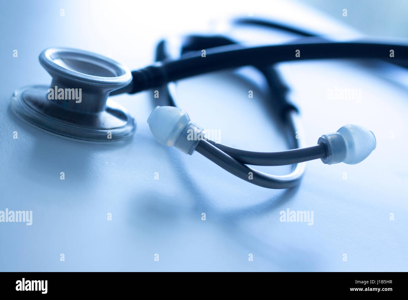 Doctors medical stethoscope heart rate monitoring equipment to listen ...