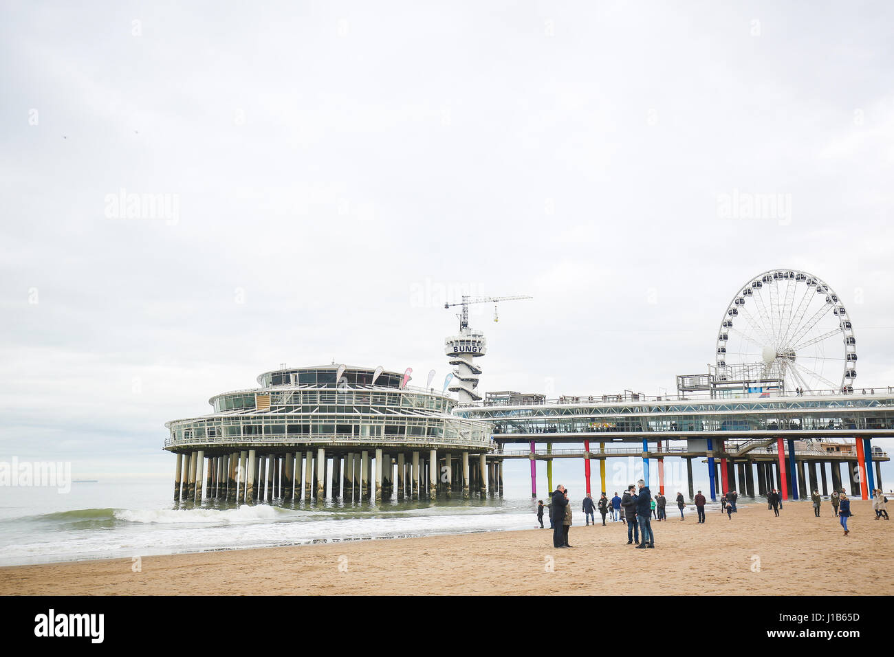 The Scheveningen Pier is a pleasure pier in the Dutch resort town of ...