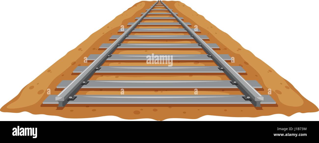 Train track on the ground illustration Stock Vector Image & Art - Alamy