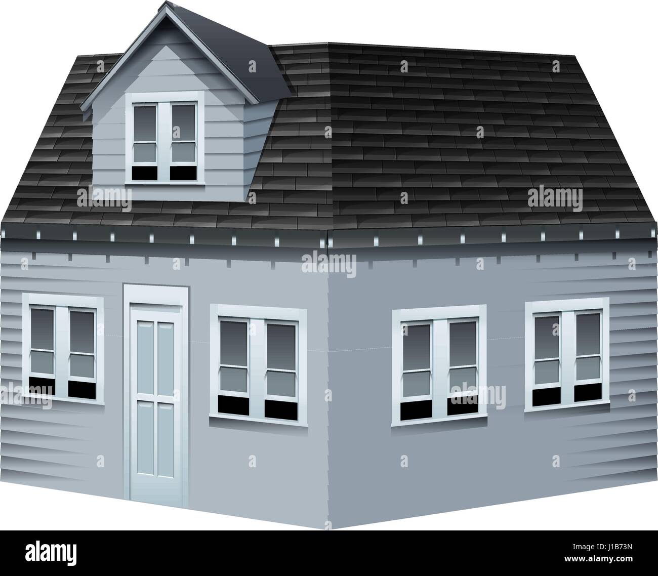 Architecture design for gray house illustration Stock Vector Image ...