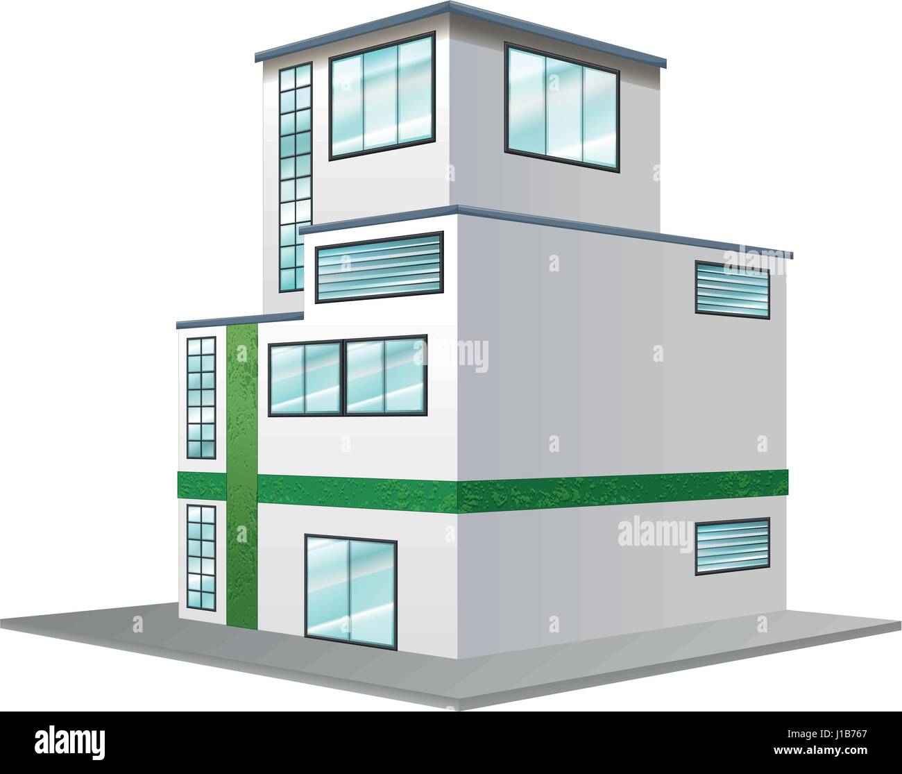 3D design for modern building illustration Stock Vector Image & Art - Alamy