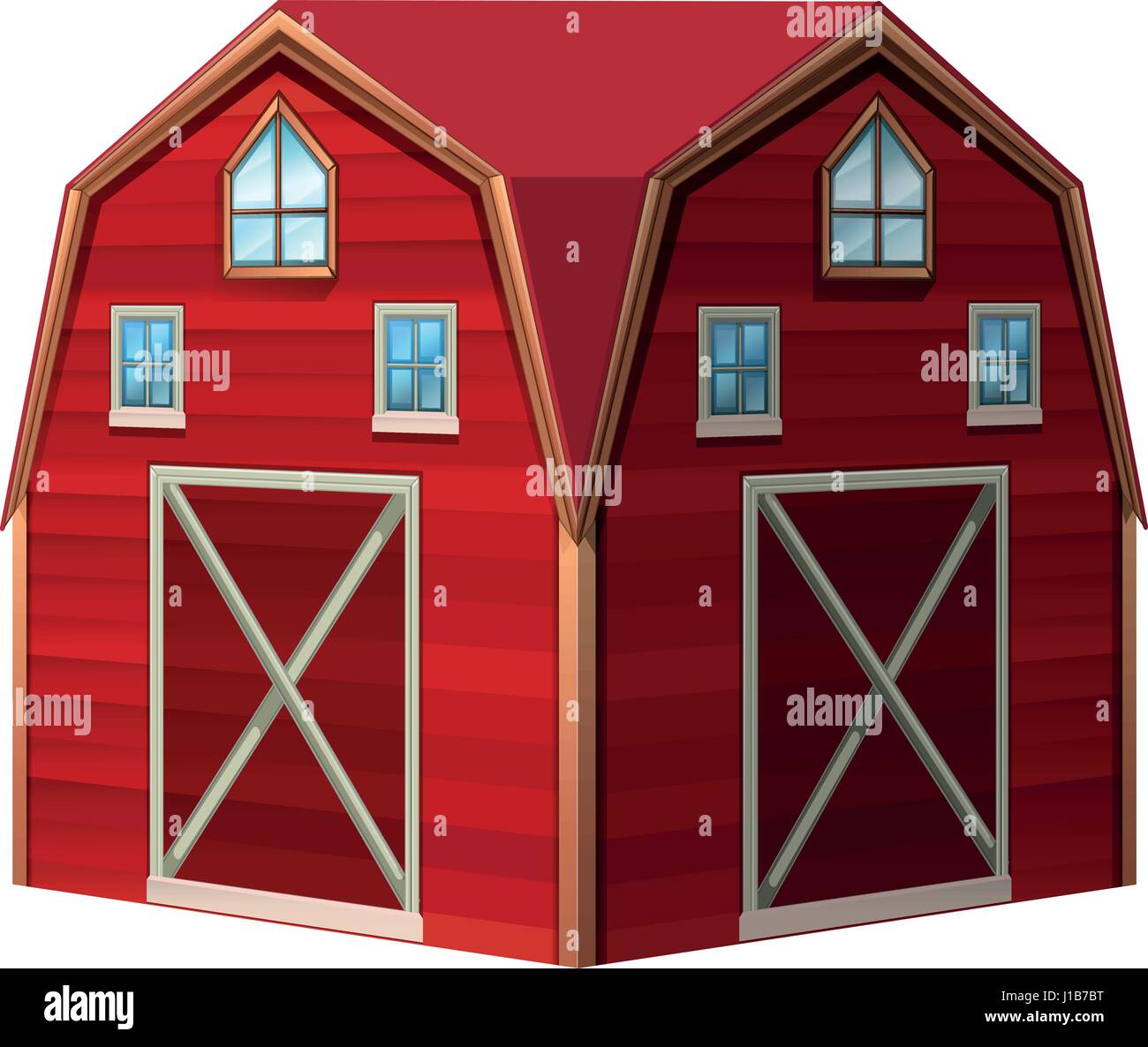 Architecture design for red barn illustration Stock Vector Image & Art ...