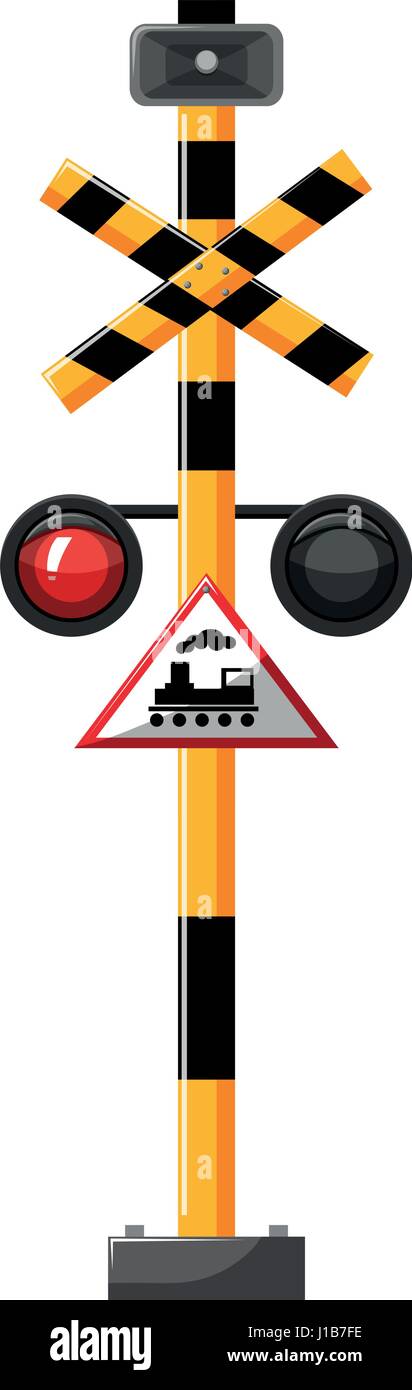 Traffic signal for train illustration Stock Vector Image & Art - Alamy