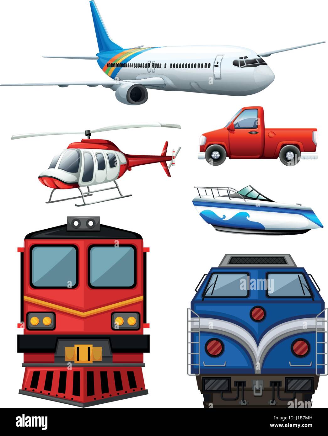 Different types of transportation illustration Stock Vector Image & Art ...