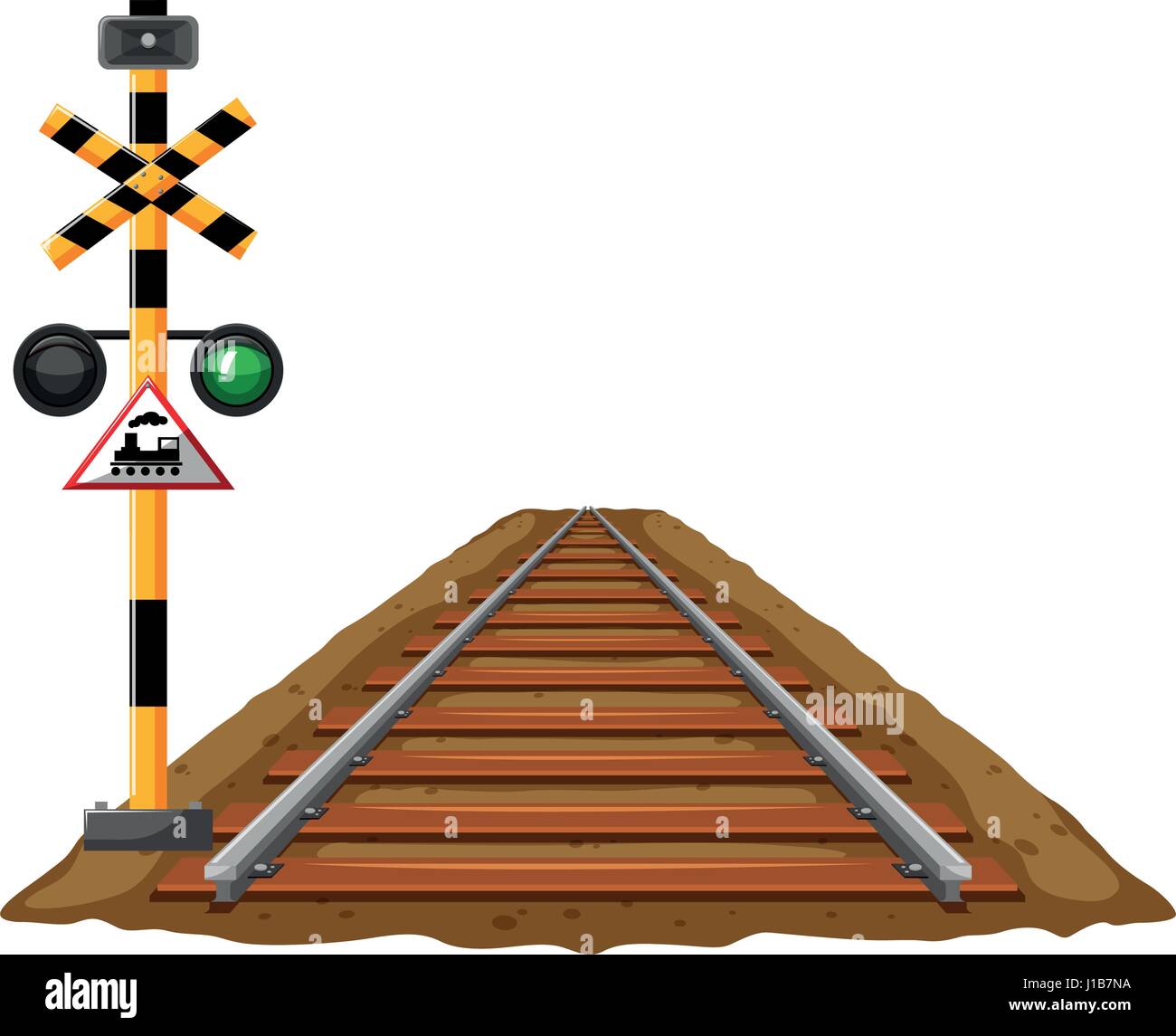Traffic lights for train and railroad illustration Stock Vector Image ...