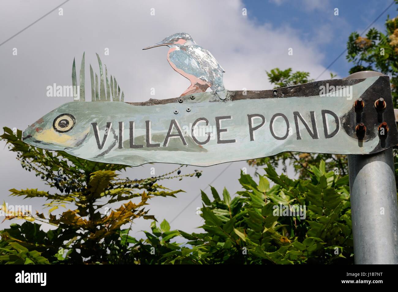Sign Post to Village Pond, Biddenham, Bedfordshire. This was made by ...