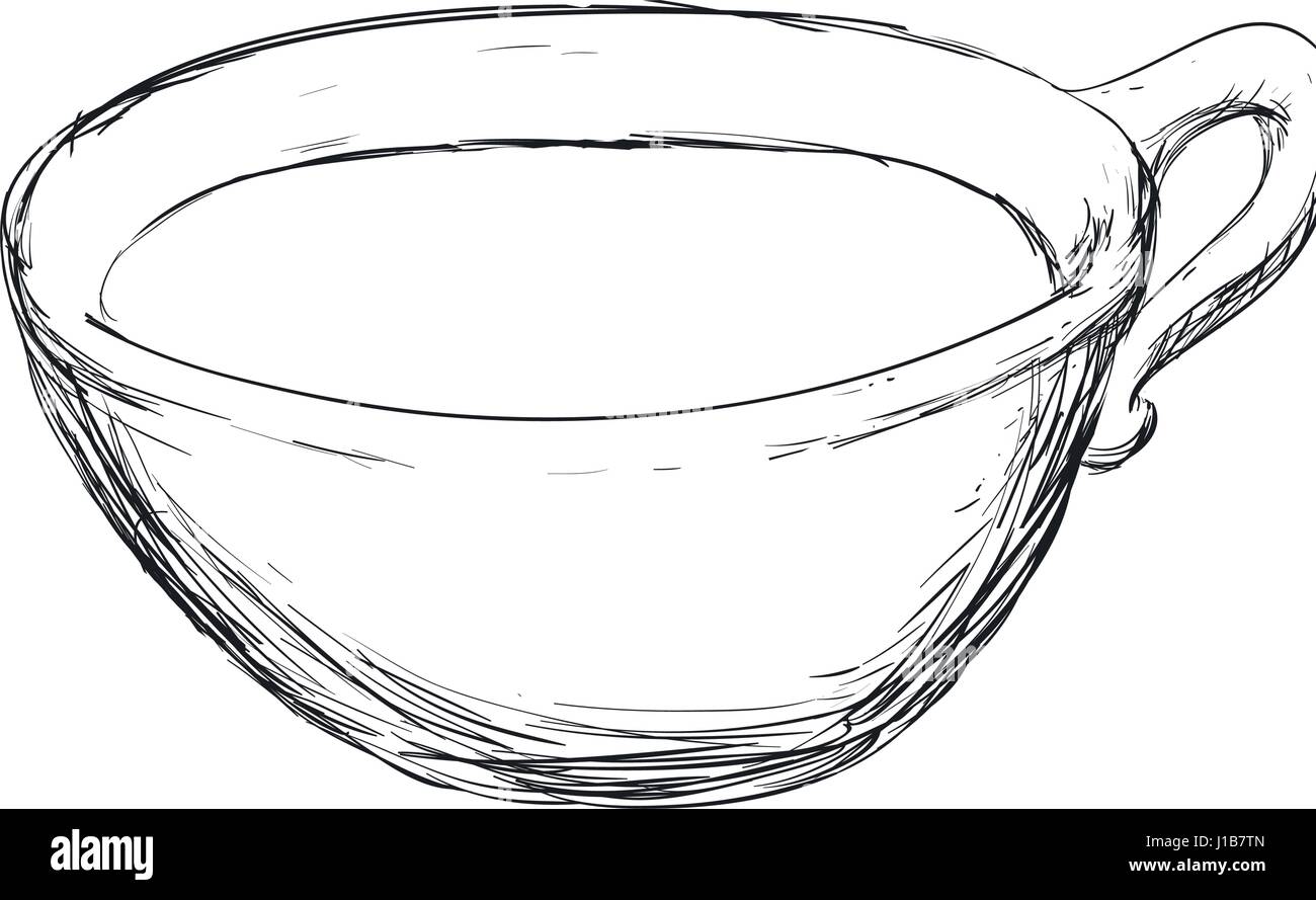 Porcelain cup sketch Stock Vector Image & Art - Alamy