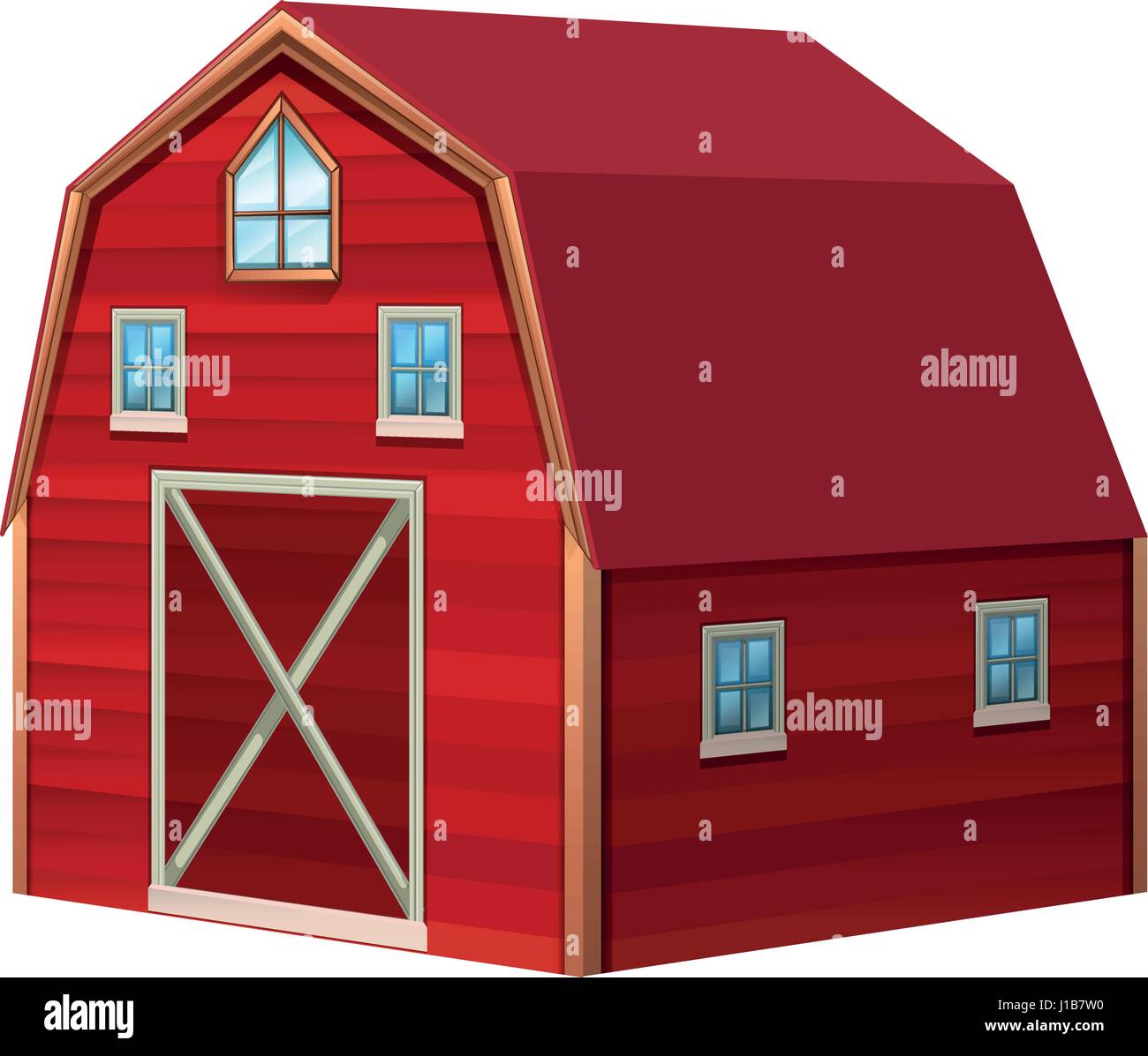 Architecture barn red exterior Stock Vector Images - Alamy