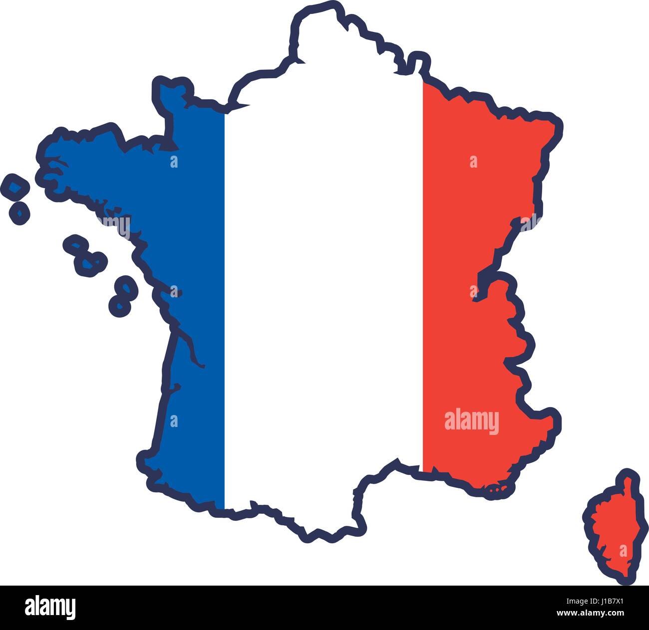 France map silhouette Stock Vector Image & Art - Alamy