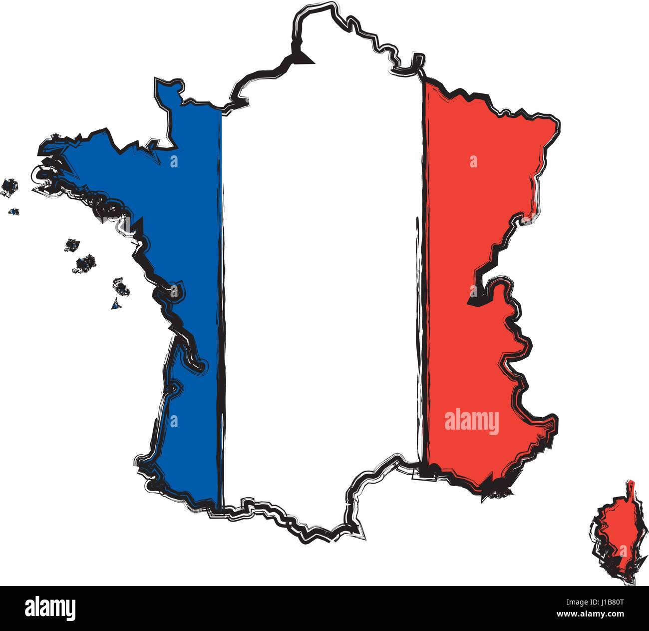 France map silhouette Stock Vector Image & Art - Alamy