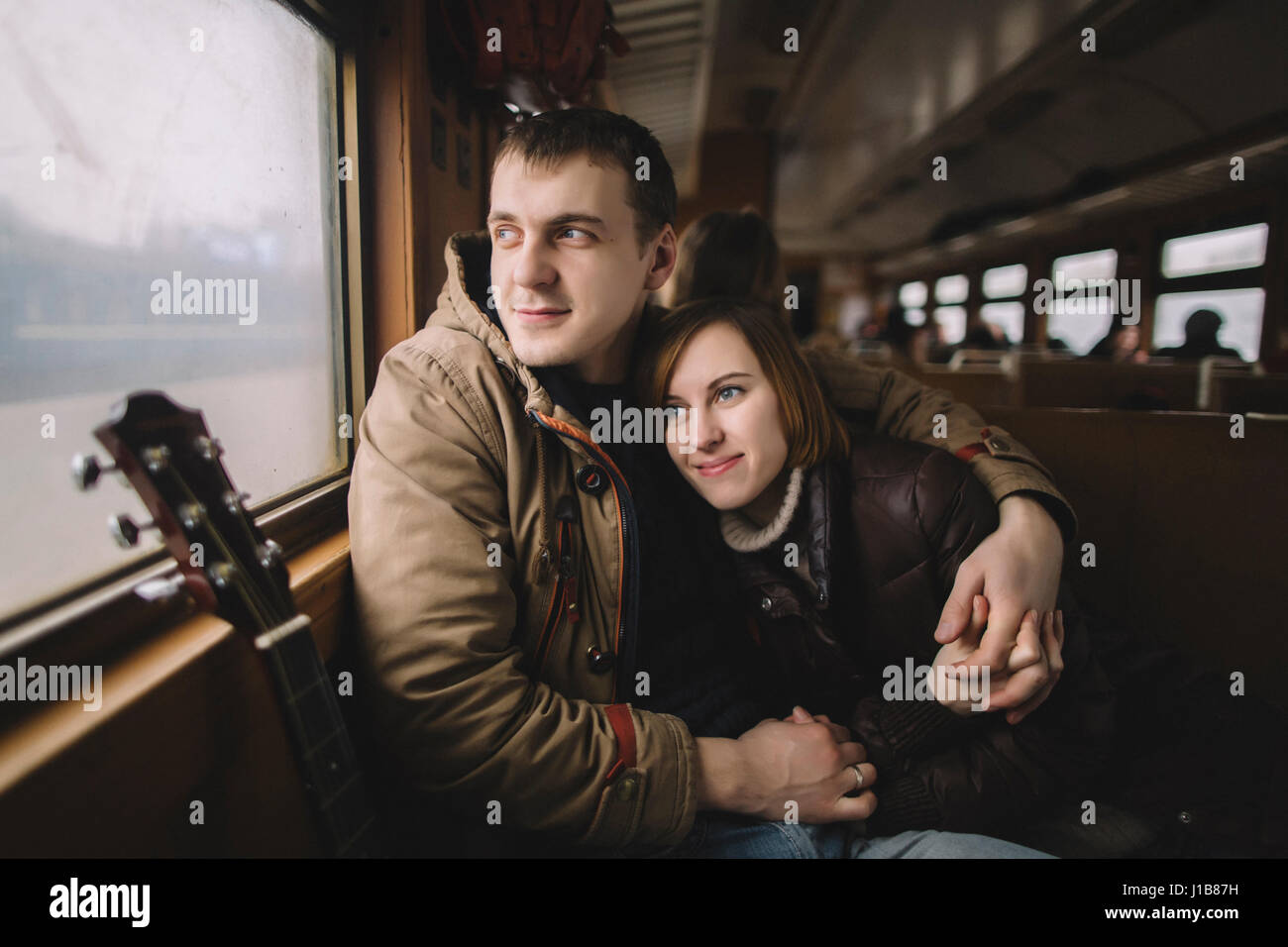 Woman on train ukraine hi-res stock photography and images - Alamy