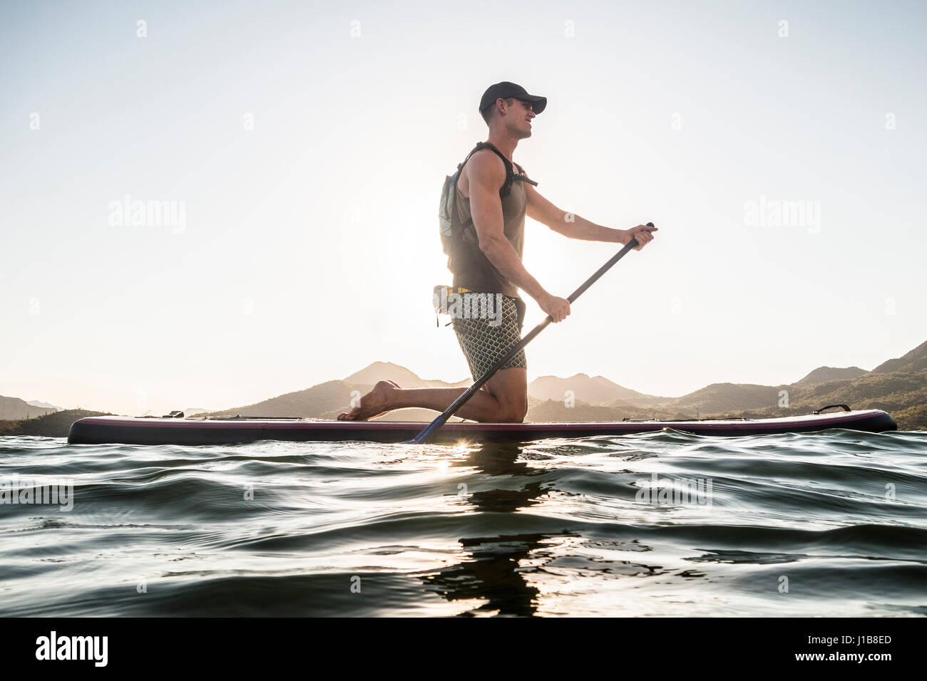 Man kneeling low angle hi-res stock photography and images - Alamy