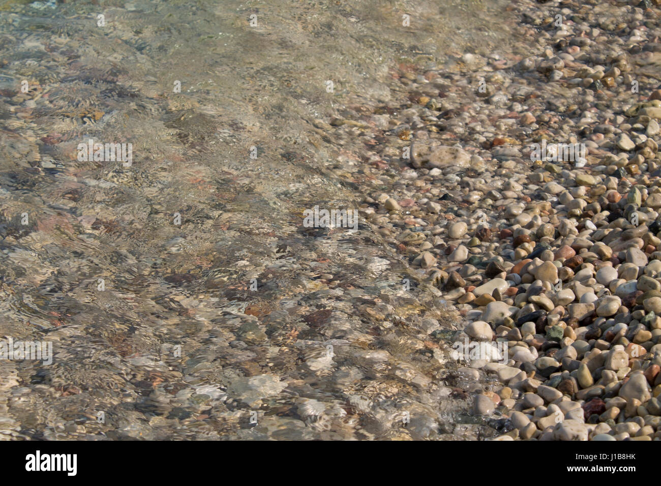 Pebbles in crystal clear lake water close up Stock Photo - Alamy