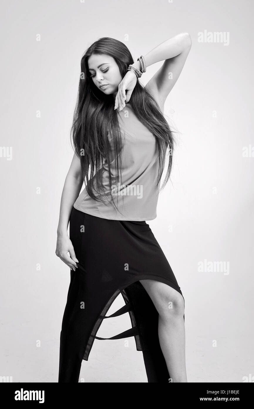 young fashion model in modern dress Stock Photo - Alamy