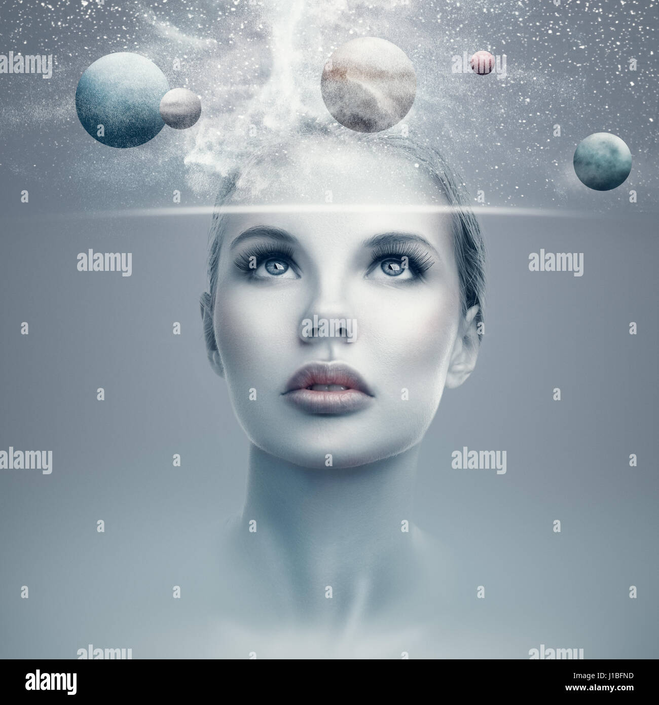 Futuristic portrait hi-res stock photography and images - Alamy