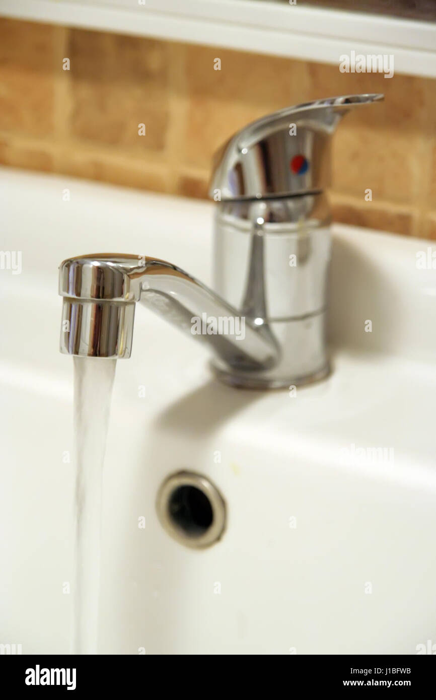 Bathroom tap. Bathroom faucet Stock Photo - Alamy