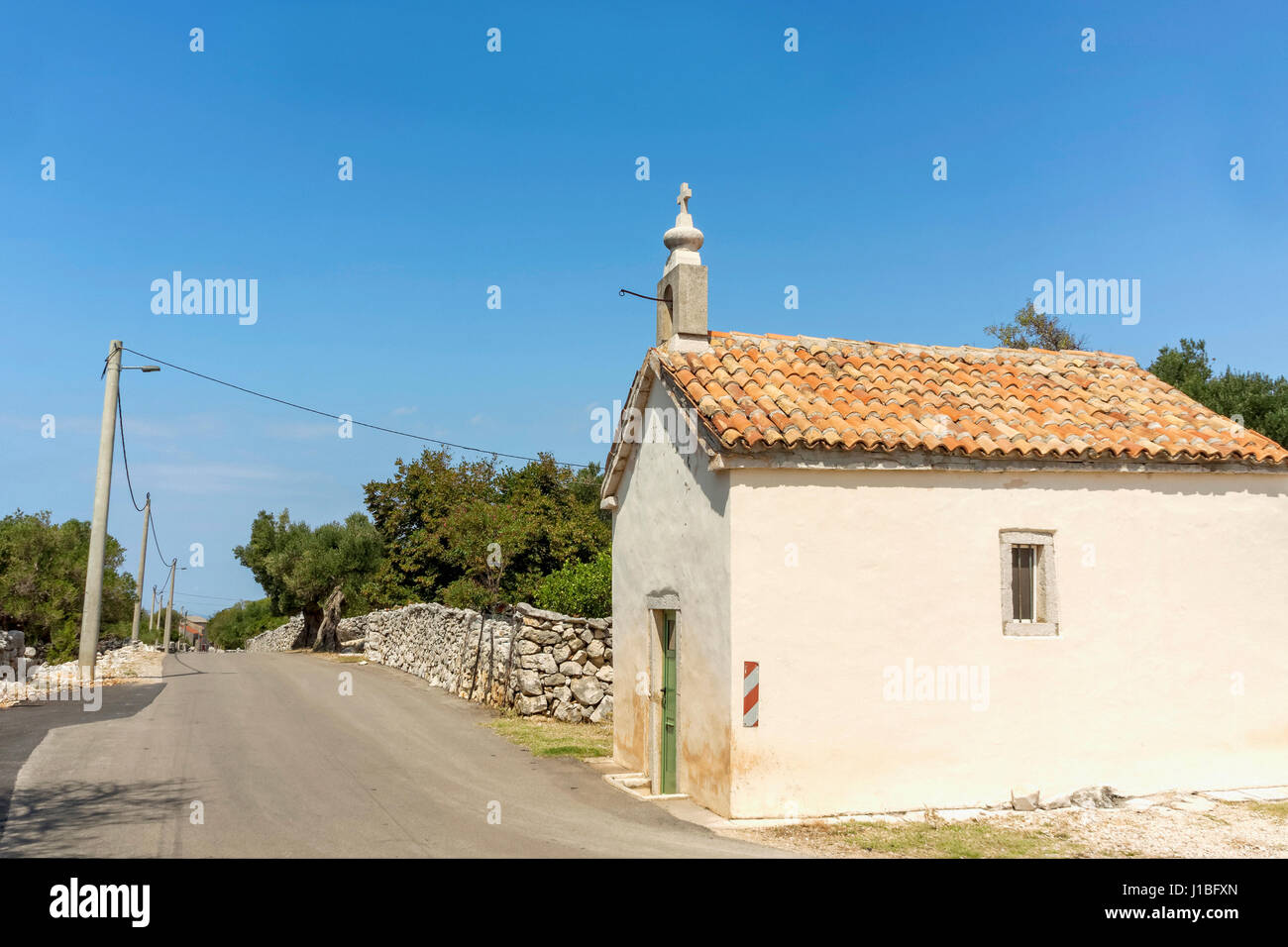 Small chapel in Lun, Pag island, Croatia Stock Photo - Alamy