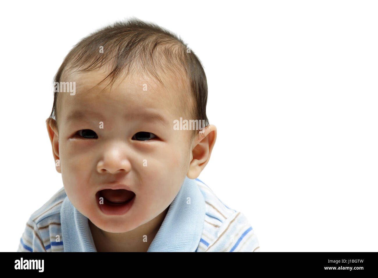 A portrait of a crying baby boy (isolated Stock Photo - Alamy