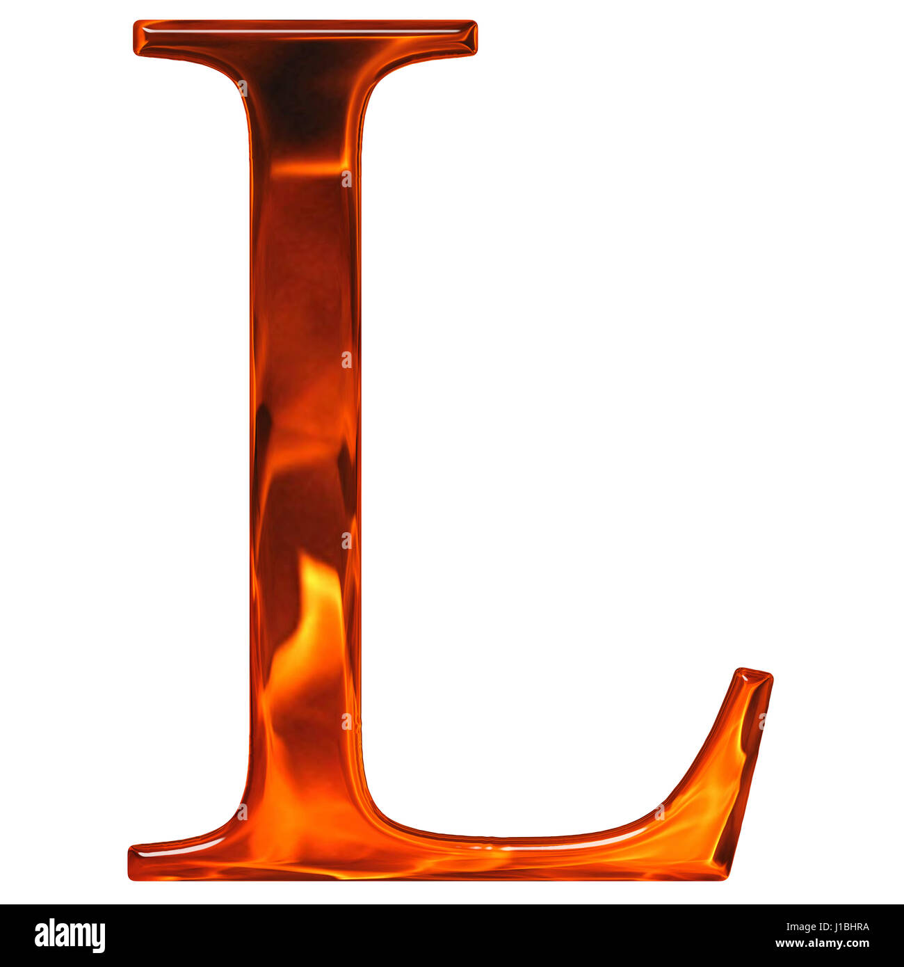 The Letter L In Blue Fire