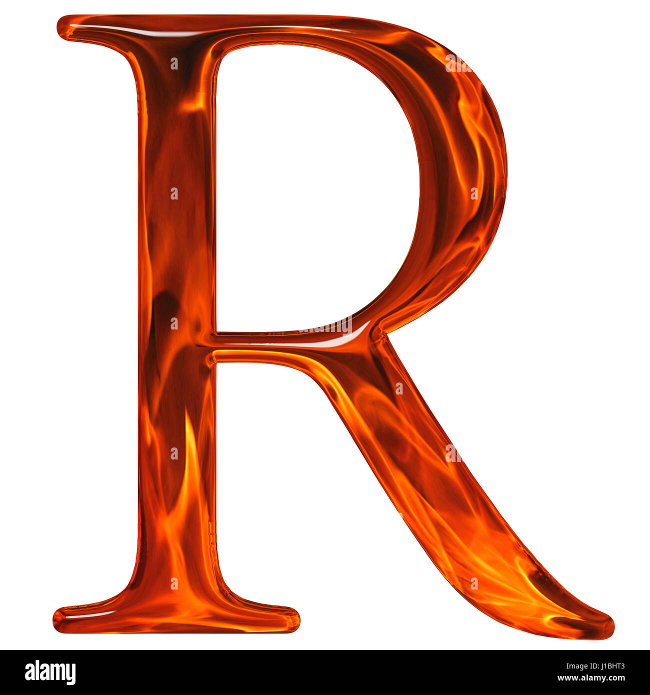 R Logo In Fire