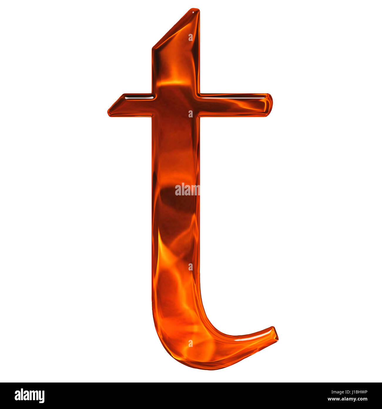 Letter T On Fire