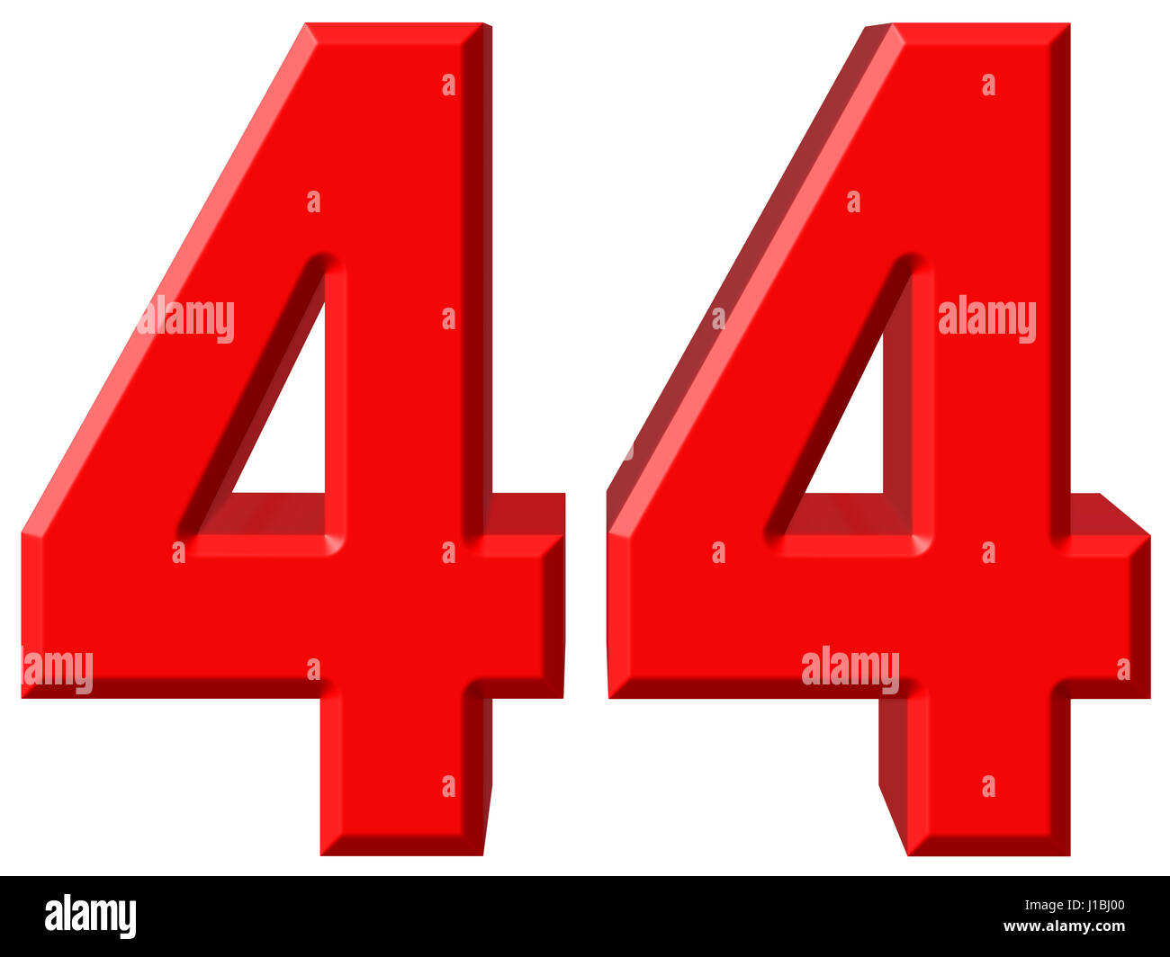 Number 44 forty four Cut Out Stock Images & Pictures - Alamy