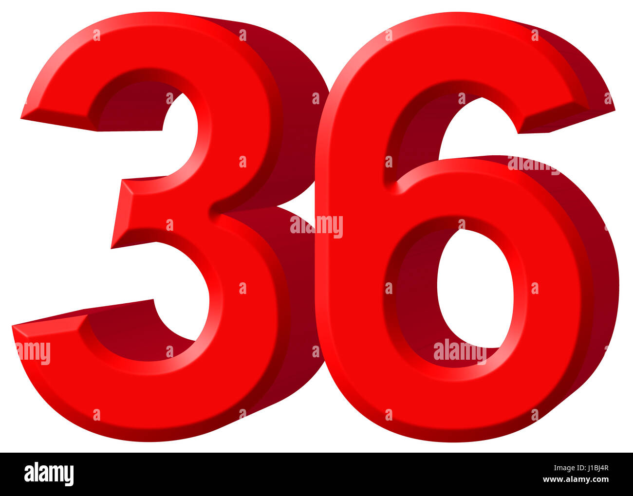 Numeral 36 thirty six isolated hi-res stock photography and images - Alamy