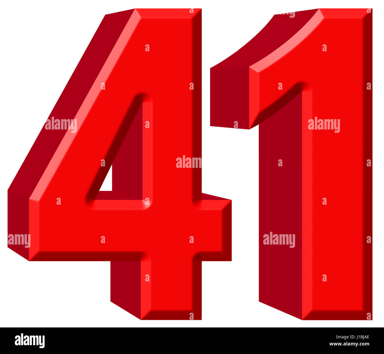 Numeral 41, forty one, isolated on white background, 3d render Stock ... Numeral 41, forty one, isolated on white background, 3d render Stock ...