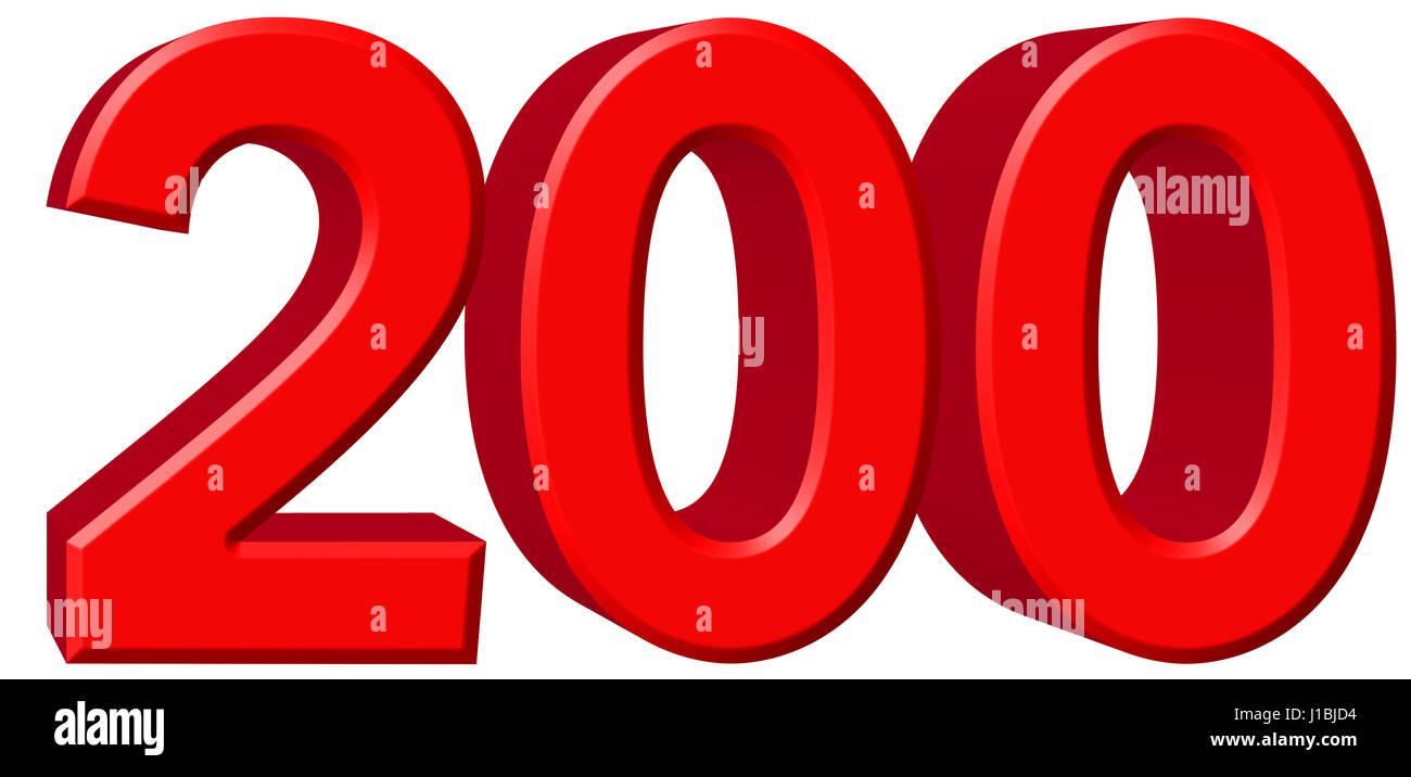 Numeral 200, two hundred, isolated on white background, 3d render Stock ... Numeral 200, two hundred, isolated on white background, 3d render Stock ...