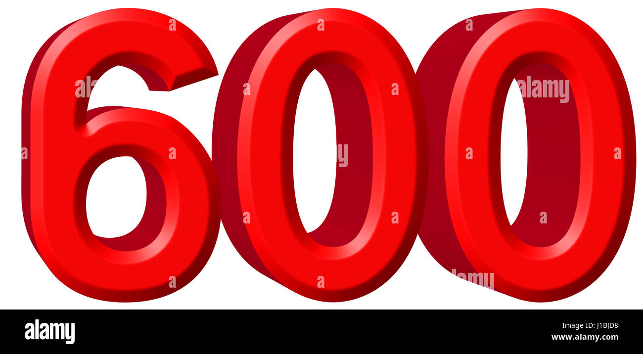3d number 600 hi-res stock photography and images - Alamy