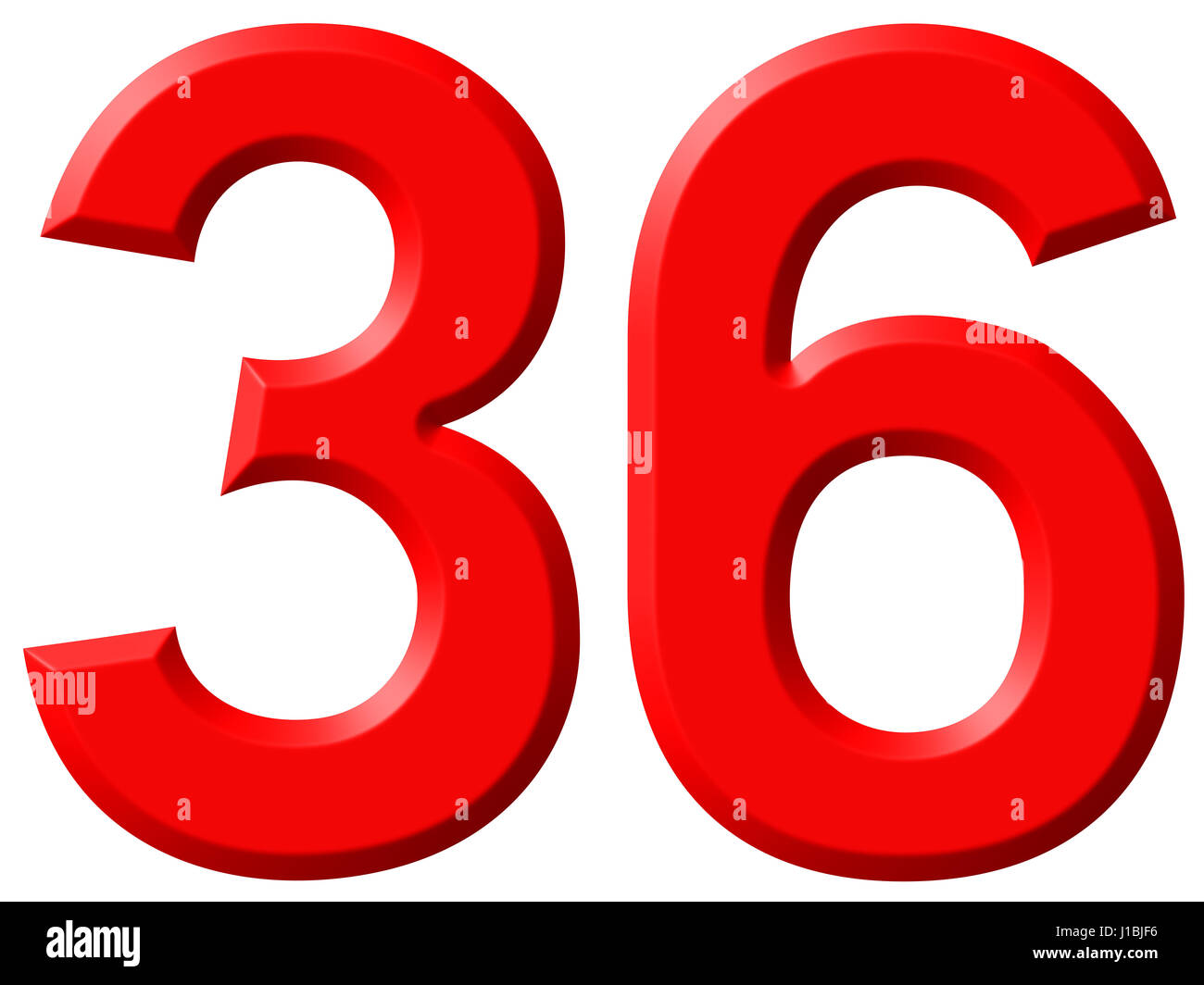 Number Thirty Six Cut Out Stock Images & Pictures - Alamy
