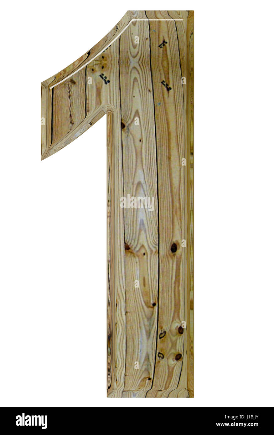 Numeral 1, one, isolated on white background, 3d render Stock Photo - Alamy