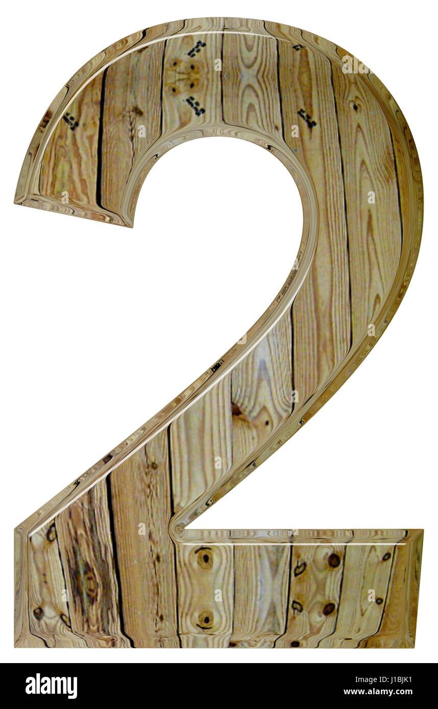 Numeral 2, two, isolated on white background, 3d render Stock Photo - Alamy