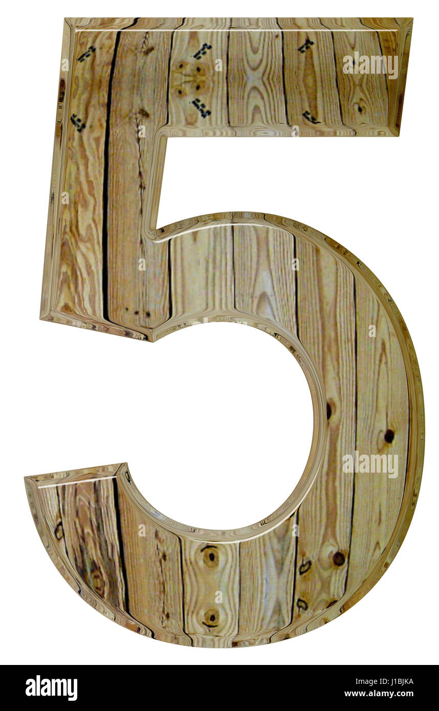 Numeral 5, five, isolated on white background, 3d render Stock Photo ...