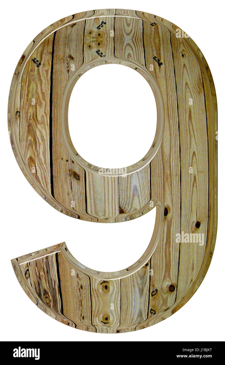 Numeral 9, nine, isolated on white background, 3d render Stock Photo ...