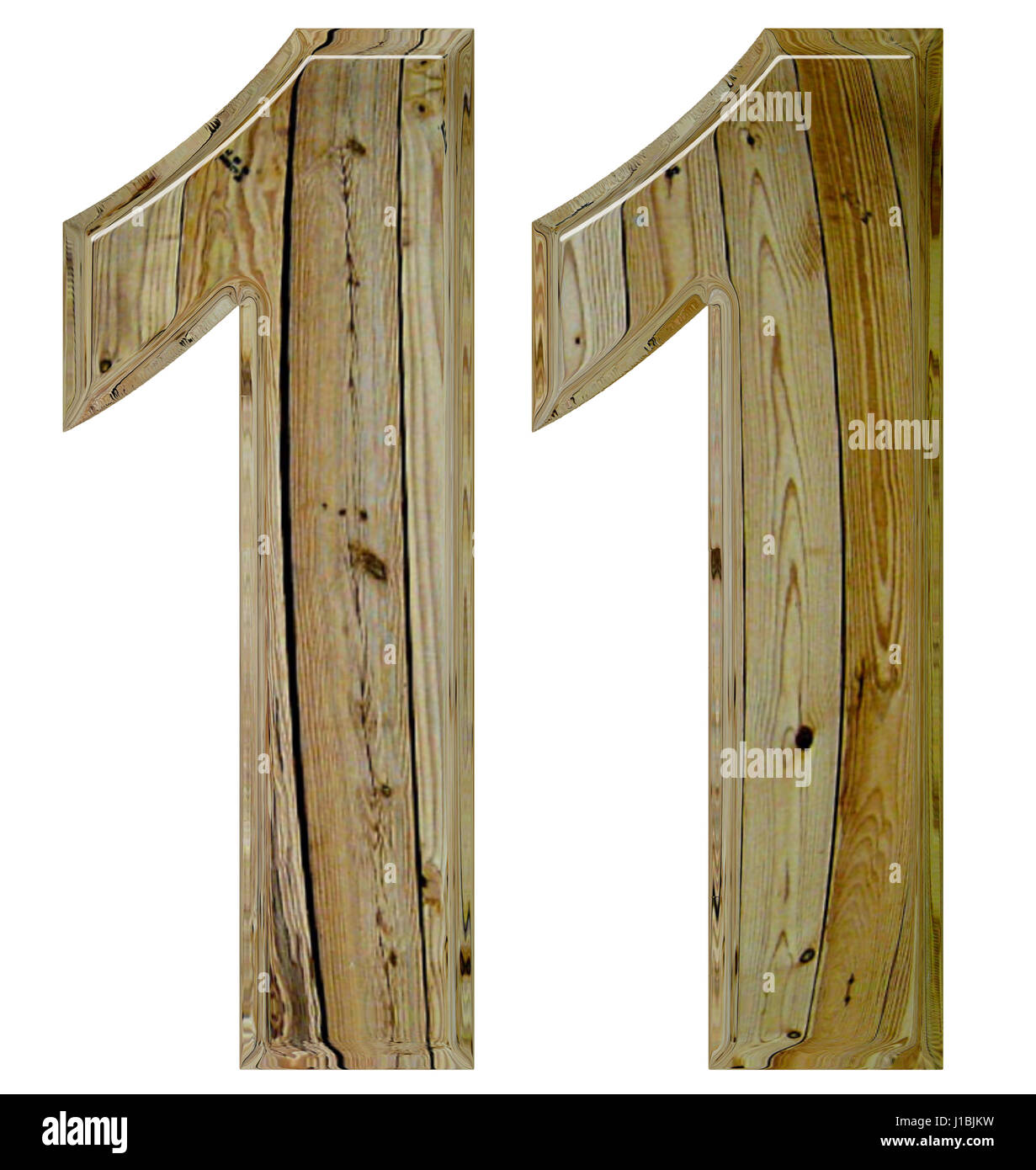 Numeral 11, eleven, isolated on white background, 3d render Stock Photo ...