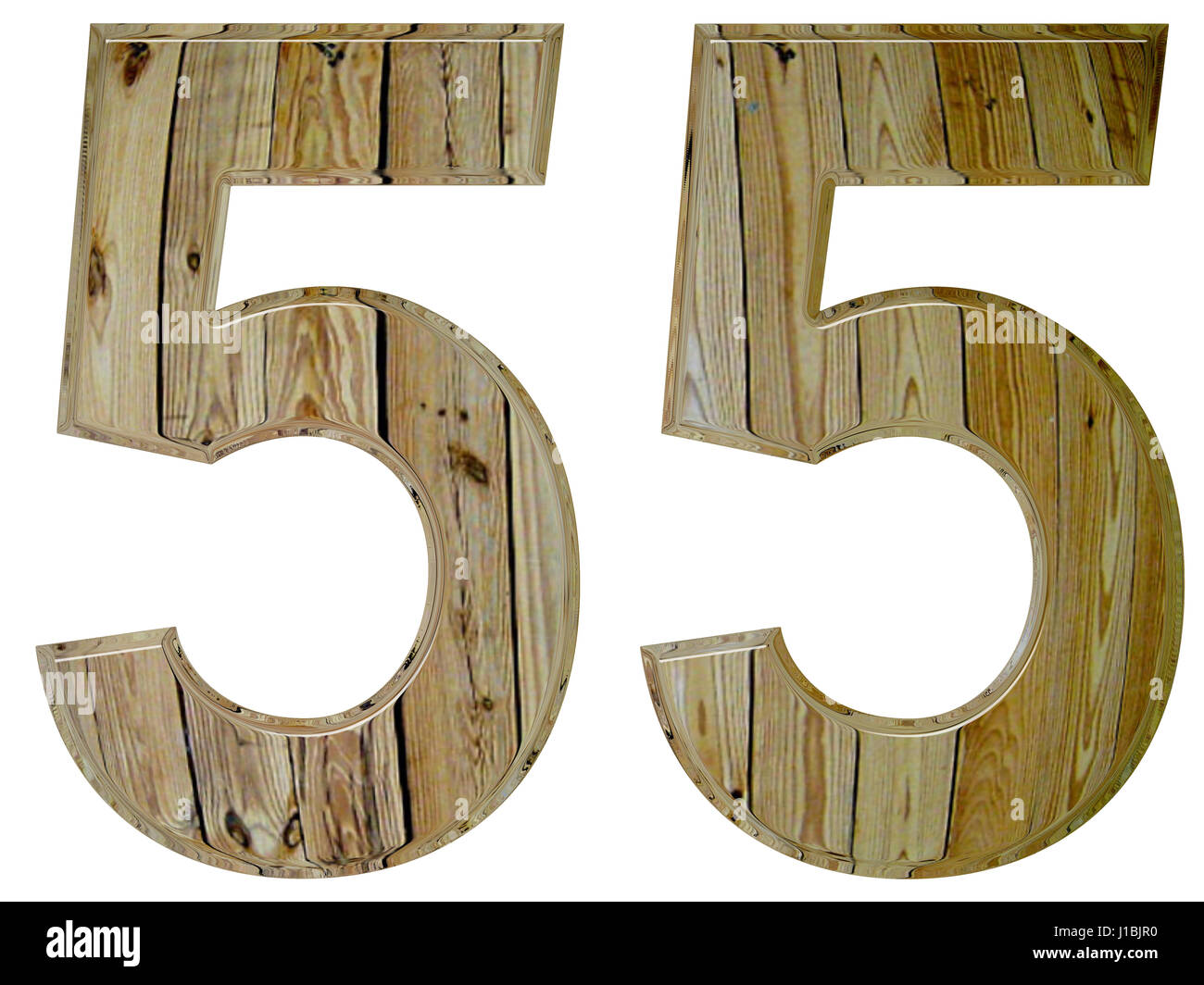 Numeral 55, fifty five, isolated on white background, 3d render Stock ...
