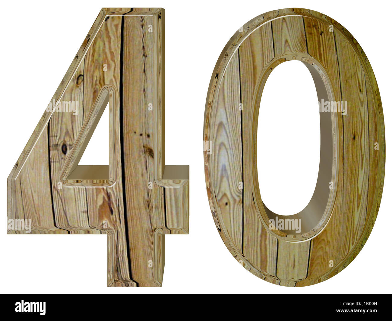 Numeral 40, forty, isolated on white background, 3d render Stock Photo ...