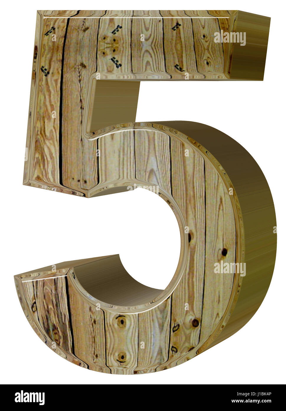 Numeral 5, five, isolated on white background, 3d render Stock Photo ...