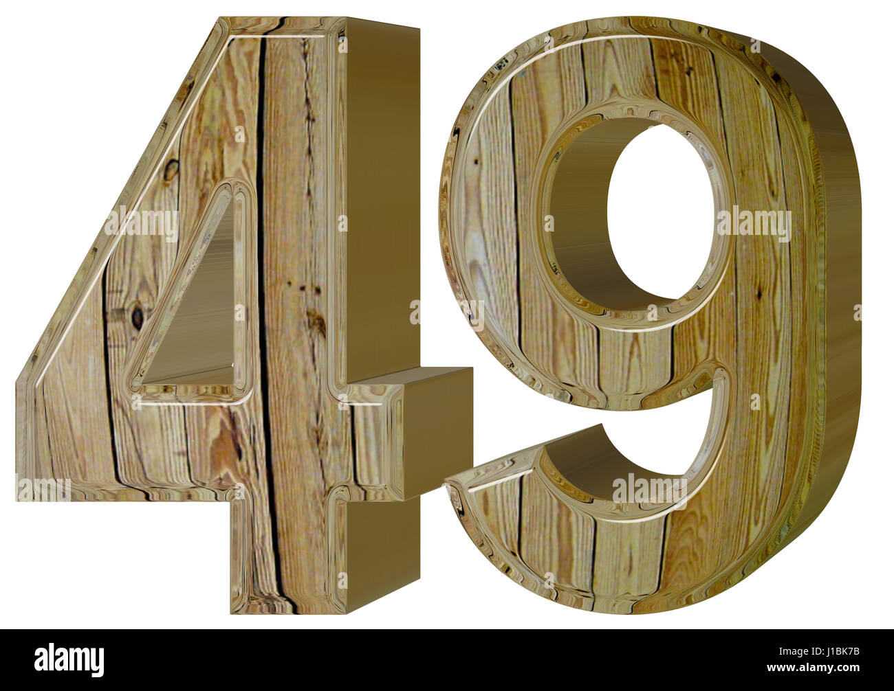 Numeral 49, forty nine, isolated on white background, 3d render Stock ...