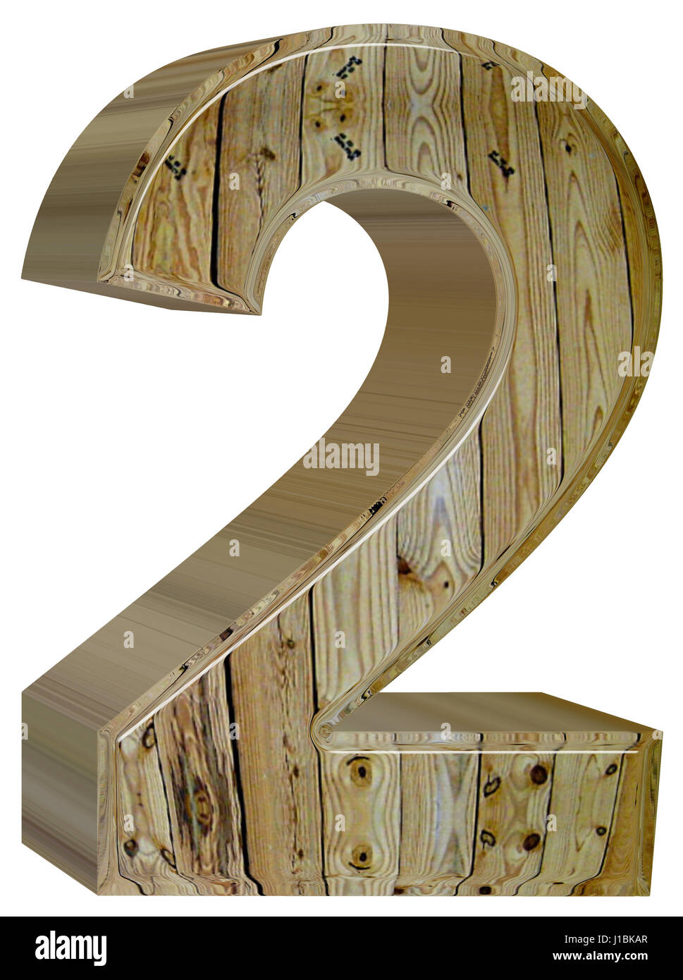 Numeral 2, two, isolated on white background, 3d render Stock Photo - Alamy
