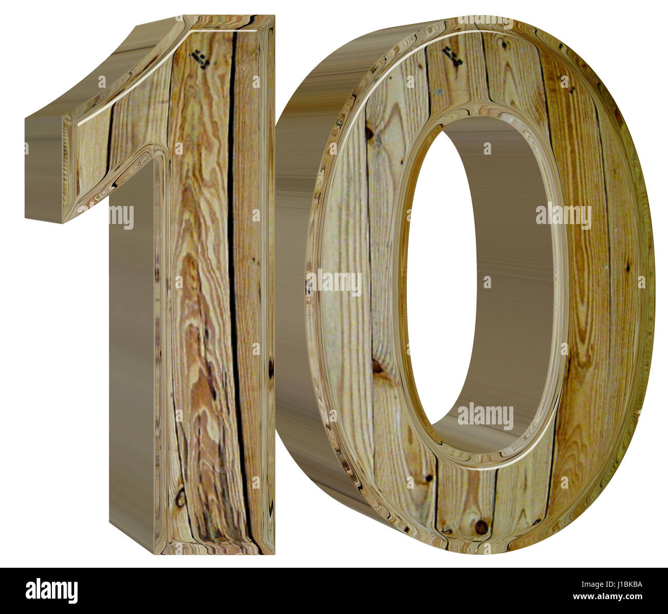 Numeral 10, ten, isolated on white background, 3d render Stock Photo ...