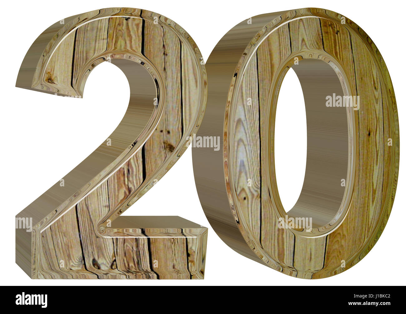 Numeral 20, twenty, isolated on white background, 3d render Stock Photo ...