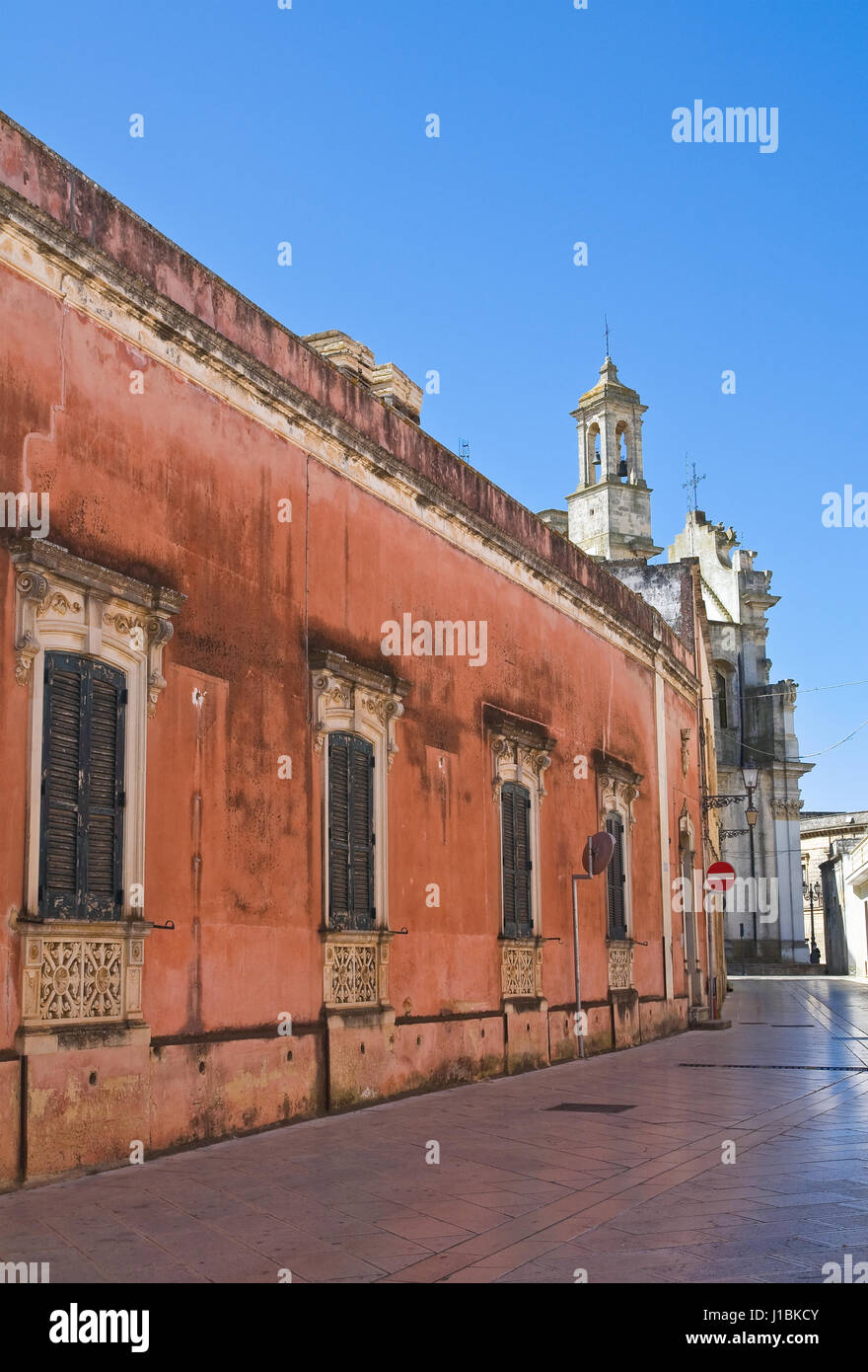 Historical palace. Presicce. Puglia. Italy Stock Photo - Alamy