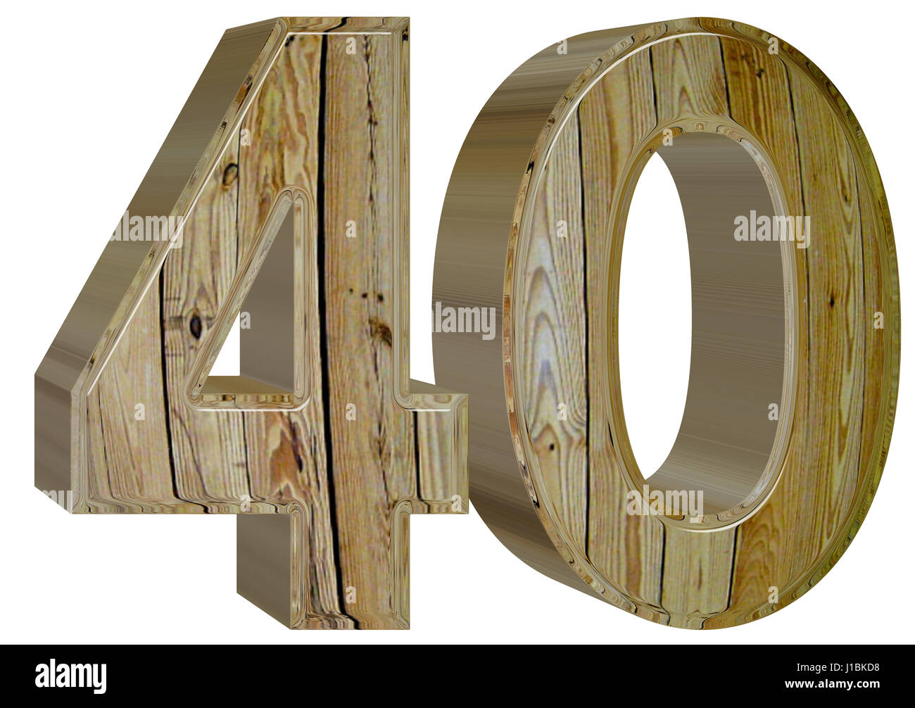 Numeral 40, forty, isolated on white background, 3d render Stock Photo ...