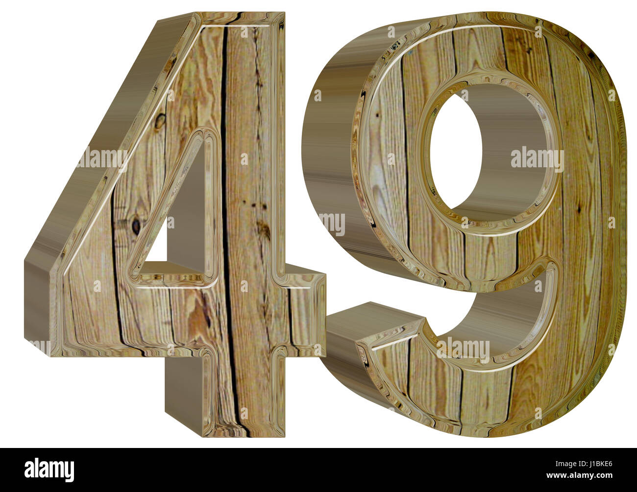 Numeral 49, forty nine, isolated on white background, 3d render Stock ...