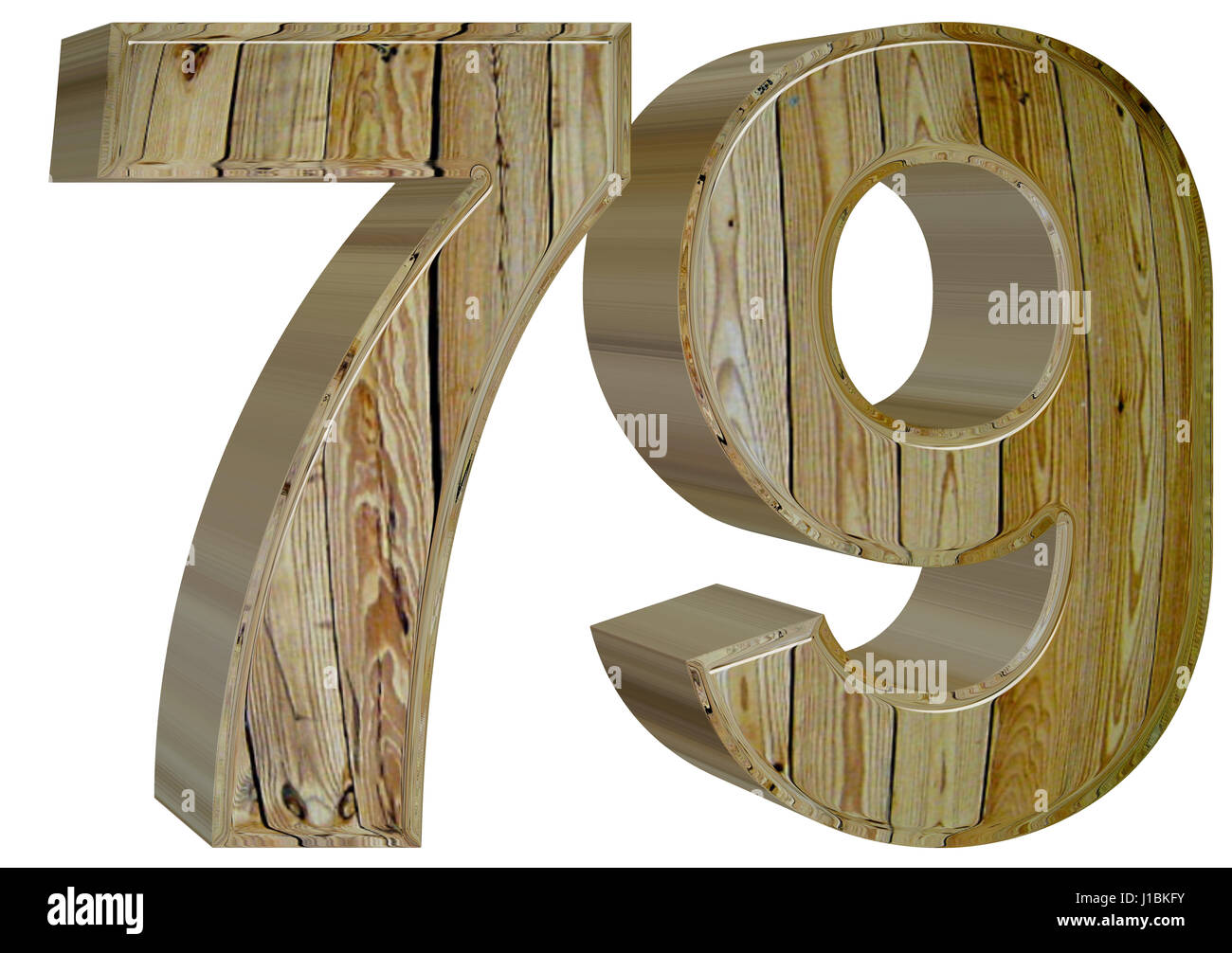 Numeral 79, seventy nine, isolated on white background, 3d render Stock ...